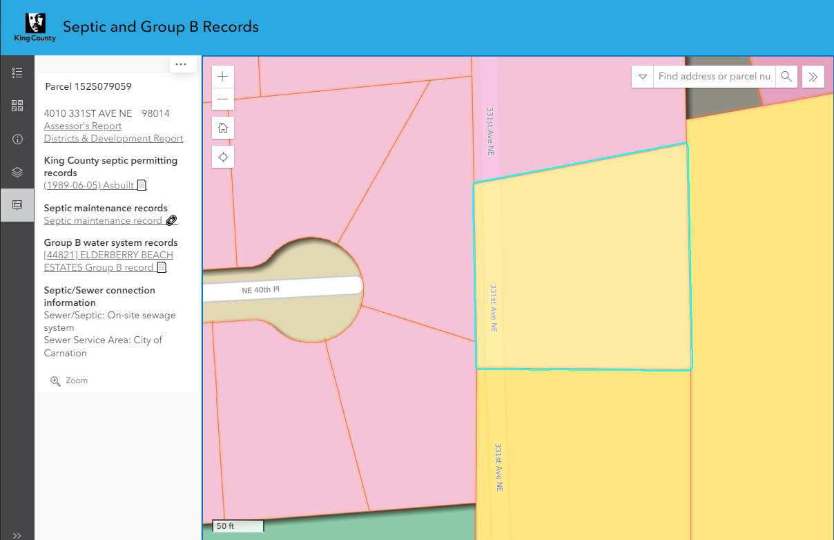King County’s Septic and Group B Records Search | GIS & You