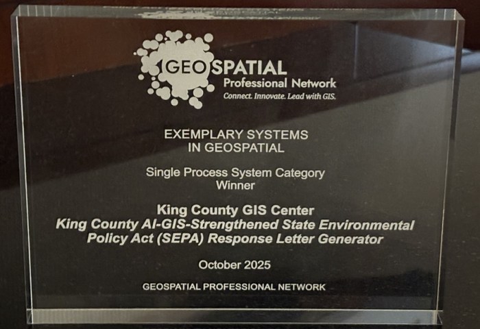 King County Wins 2025 Geospatial Professional Network Award for ...